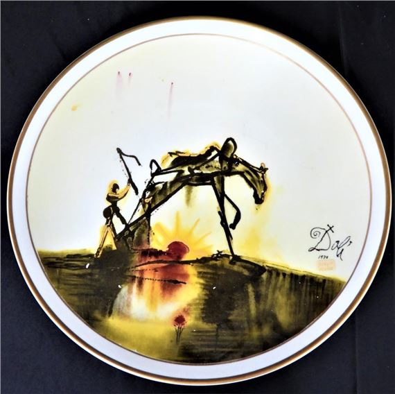 Salvador Dalí | Large Porcelain plate by Salvador Dali (1904) | MutualArt