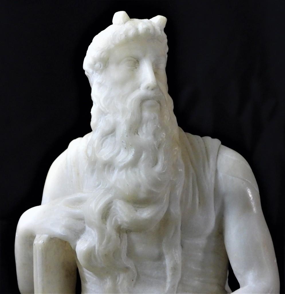 Michelangelo | Sculpture depicting Moses after Michelangelo. | MutualArt