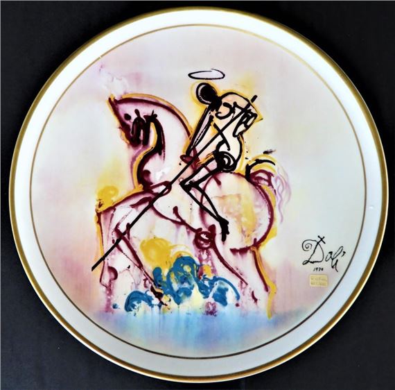 Salvador Dalí | Large Porcelain plate by Salvador Dali (1904) | MutualArt