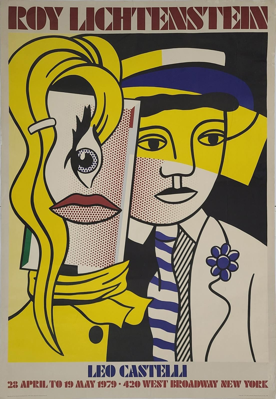 Roy Lichtenstein | Roy Lichtenstein color lithograph poster for Leo Castelli Gallery (1979 ...