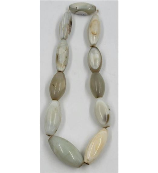 Unknown | A Single Strand Of 11 Large Ancient / Antique Elliptical ...