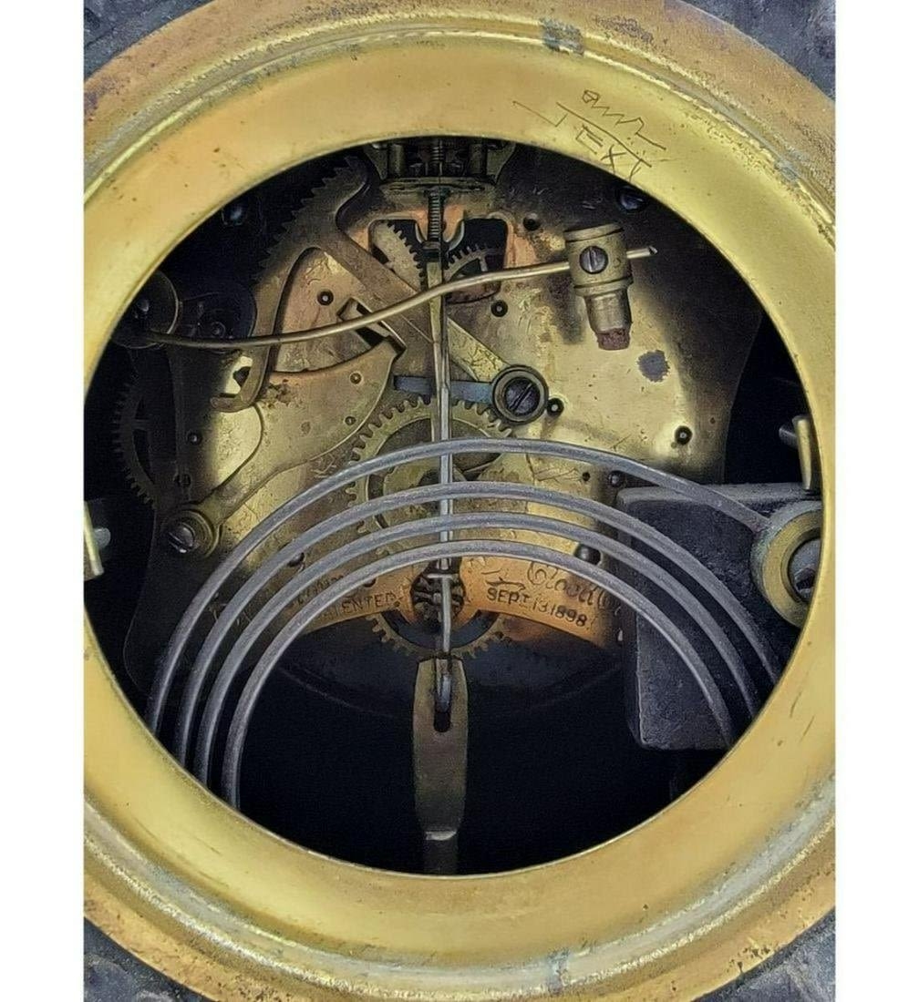 Art Nouveau School | Antique Art Nouveau Waterbury Mantle Clock Pat ...