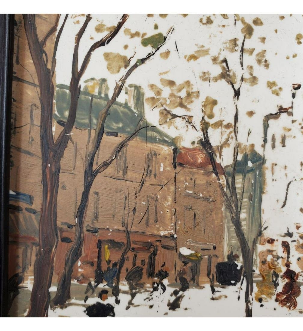 Mario Maresca | Mario Maresca(1877-1959) Oil on Porcelain Tile | MutualArt