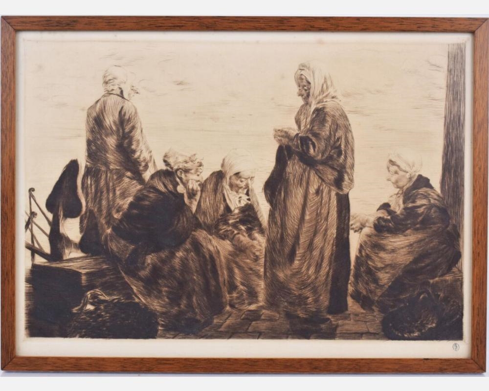 Charles Huard | Vieilles femmes devant la mer | MutualArt