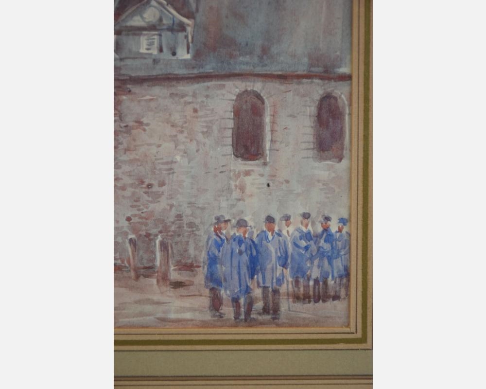 Charles Huard | Scène animée devant une église | MutualArt