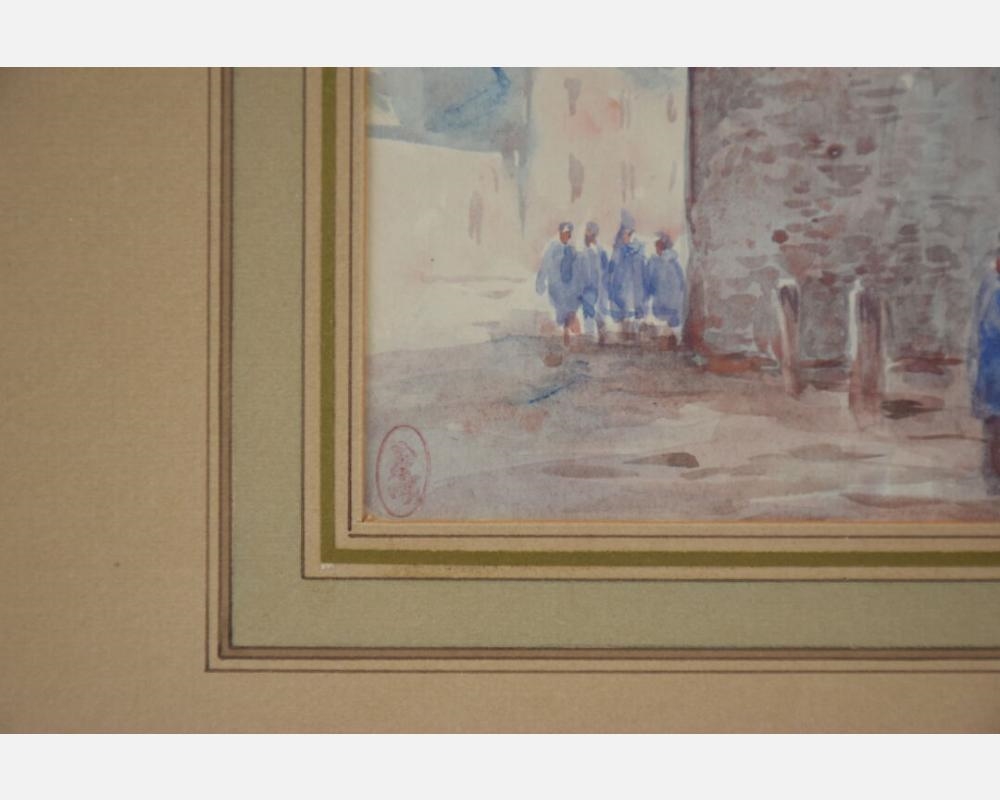 Charles Huard | Scène animée devant une église | MutualArt