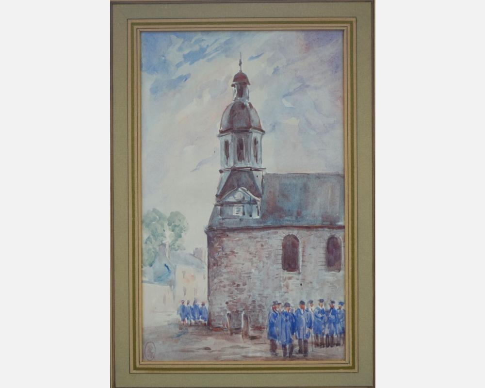 Charles Huard | Scène animée devant une église | MutualArt