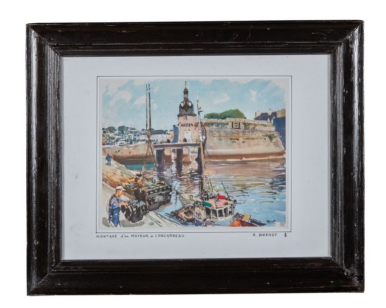 Albert Brenet | Assembly of an engine in Concarneau Print (1936 ...