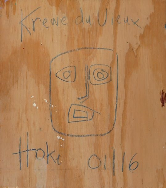 Bob Hoke | Untitled / Mixed media on reclaimed wood panel / Signed ...