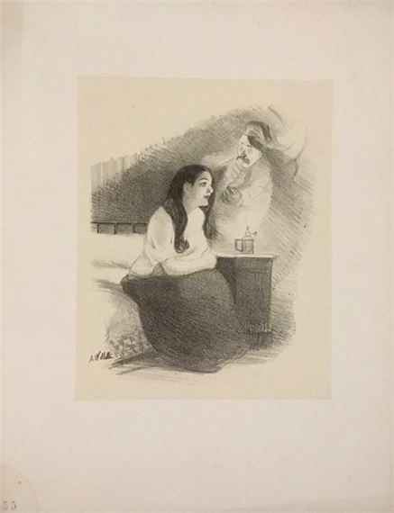 Adolphe-Léon Willette | WILLETTE Adolphe Lithograph printed signature ...