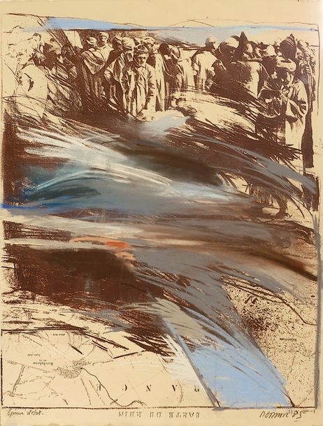 Daniel Gasser | Map of the Rhine / Lithograph in colors on paper ...