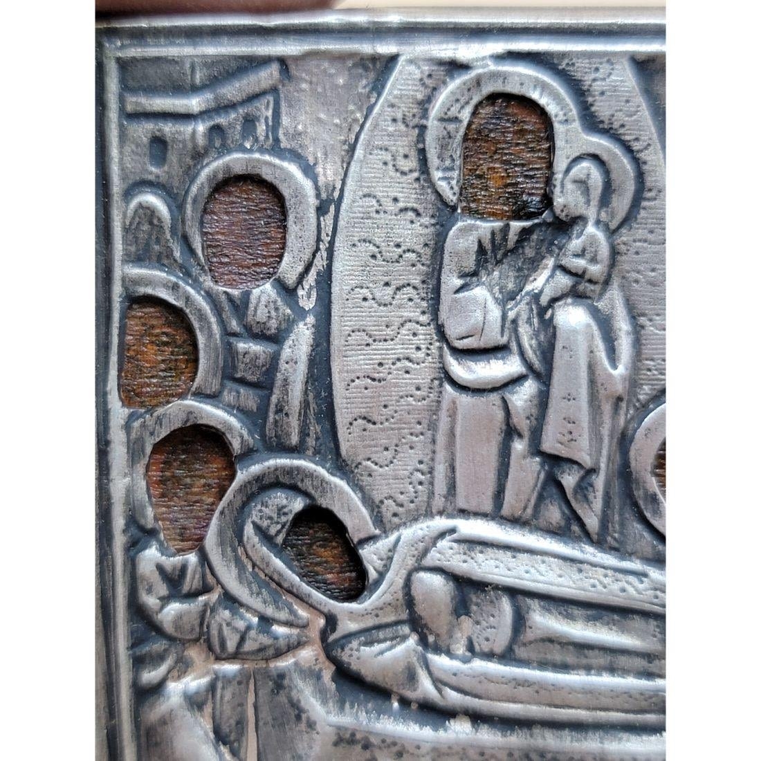 Unknown | 19th Century Religious Icon Hall Marked Silver 1867 (19th ...