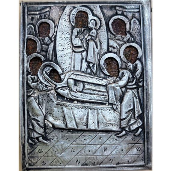 Unknown | 19th Century Religious Icon Hall Marked Silver 1867 (19th ...