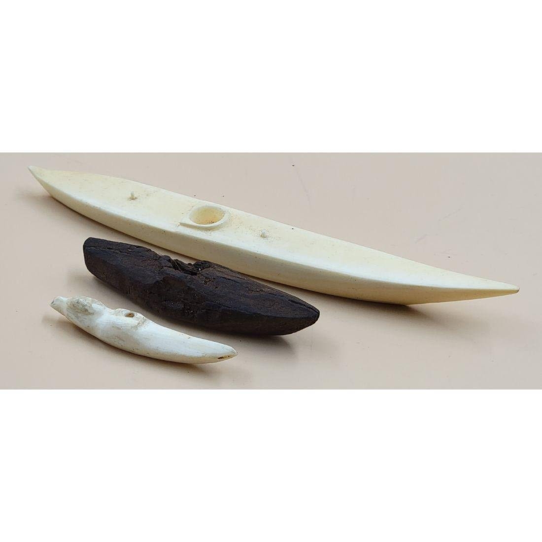 Lifetime | A Lot Of 3 Alaskan Eskimo Inuit Model Kayaks | MutualArt