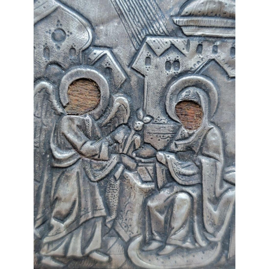 Unknown | 19th Century Religious Icon Hall Marked Silver 1867 (19th ...