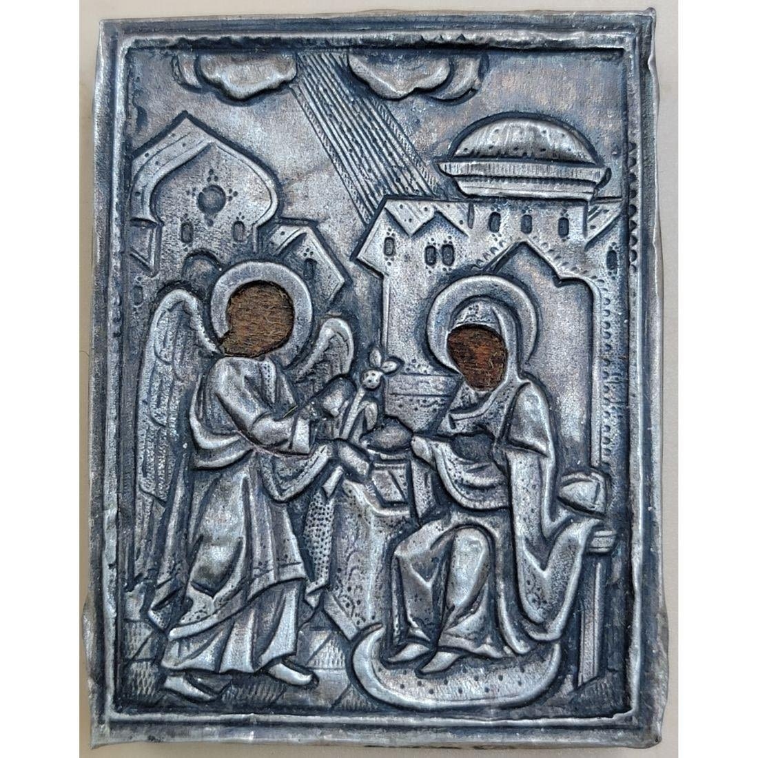 Unknown | 19th Century Religious Icon Hall Marked Silver 1867 (19th ...