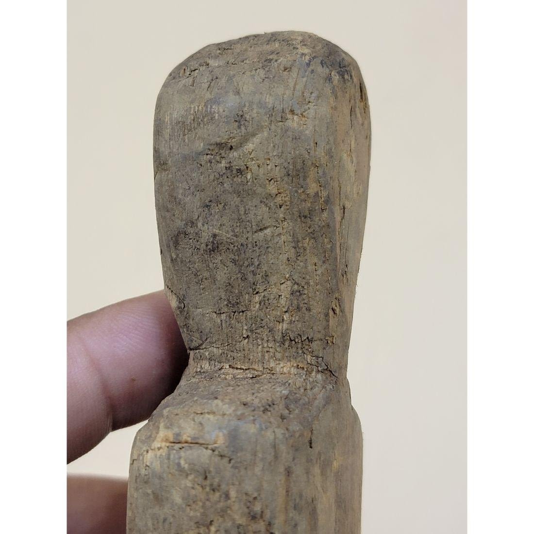 Unknown | Eskimo Alaskan / Inuit Wooden Figure / Doll 7 3/4 Tall ...
