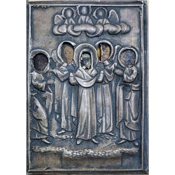 Unknown | 19th Century Religious Icon Hall Marked Silver 1867 (19th ...