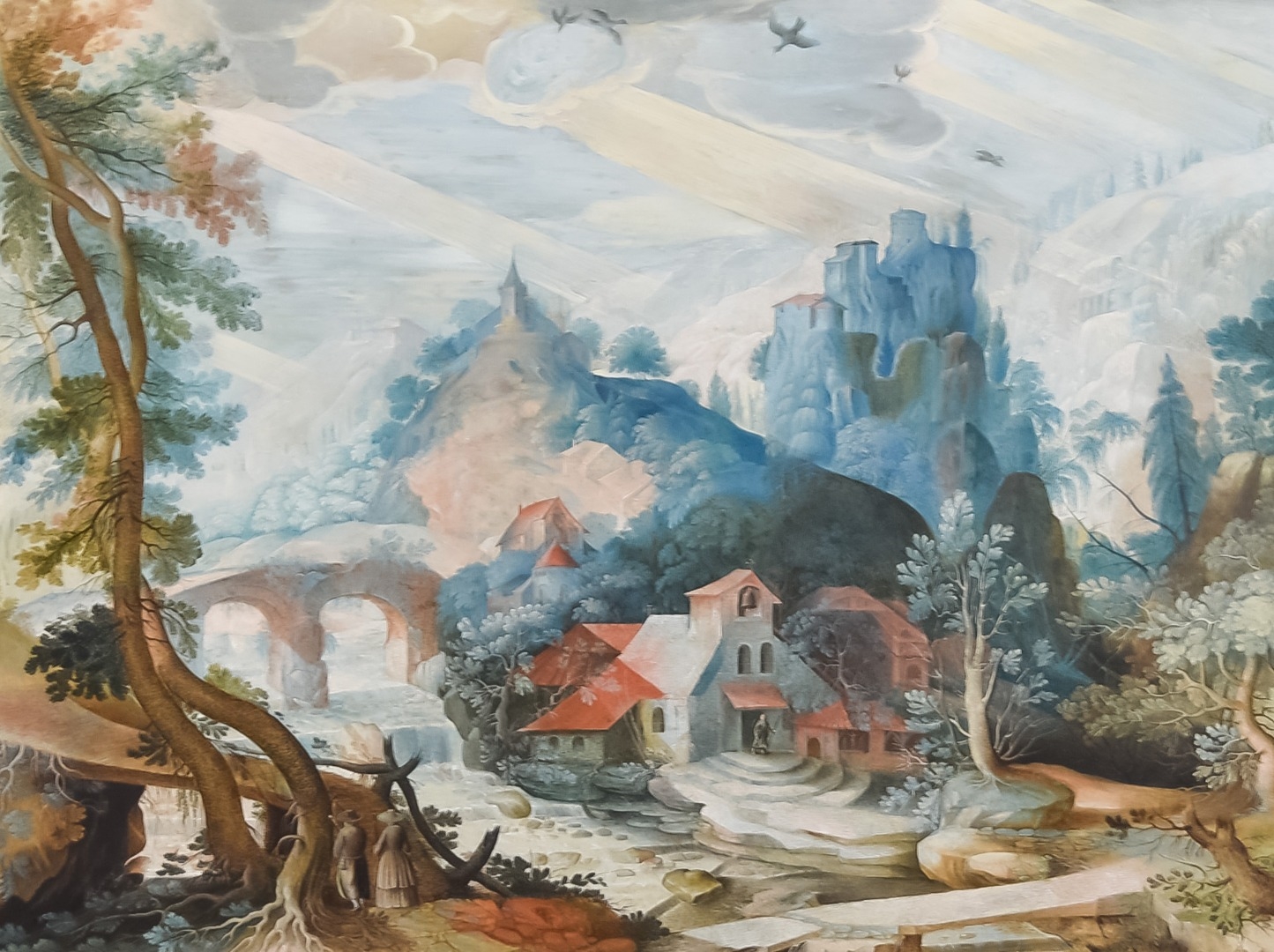 Roelant Savery | Mountain and river landscape with buildings | MutualArt