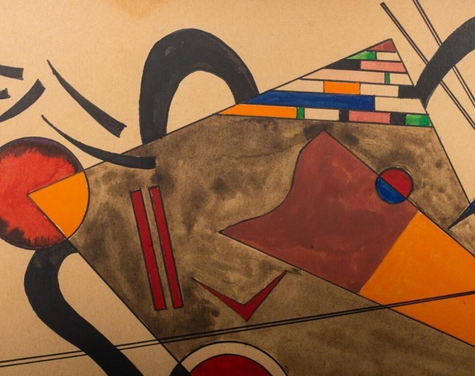 Wassily Kandinsky | Wassily Kandinsky Attr. Watercolor & Ink on Paper ...