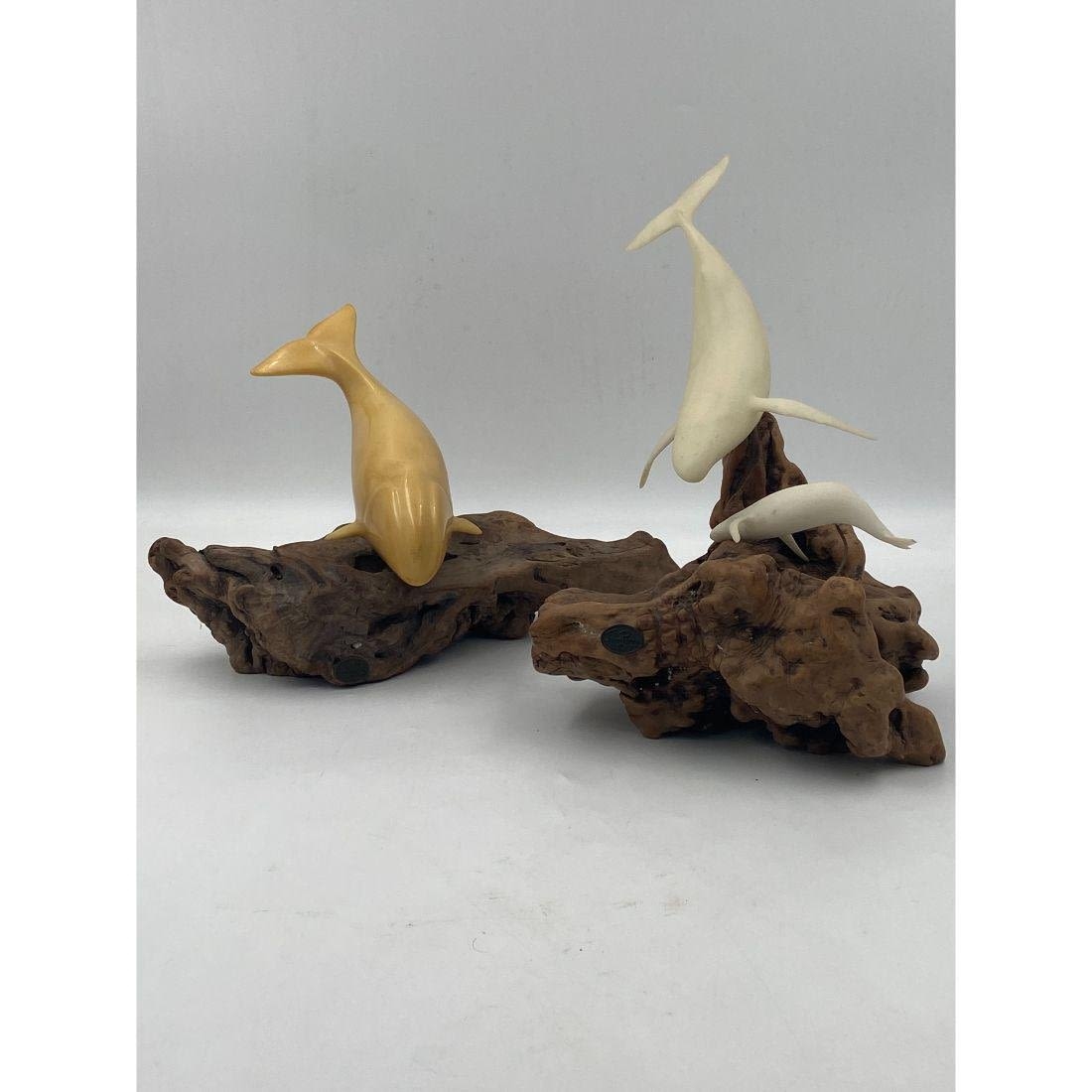 John Perry | Pair Of John Perry Humpback Whale Sculptures | MutualArt