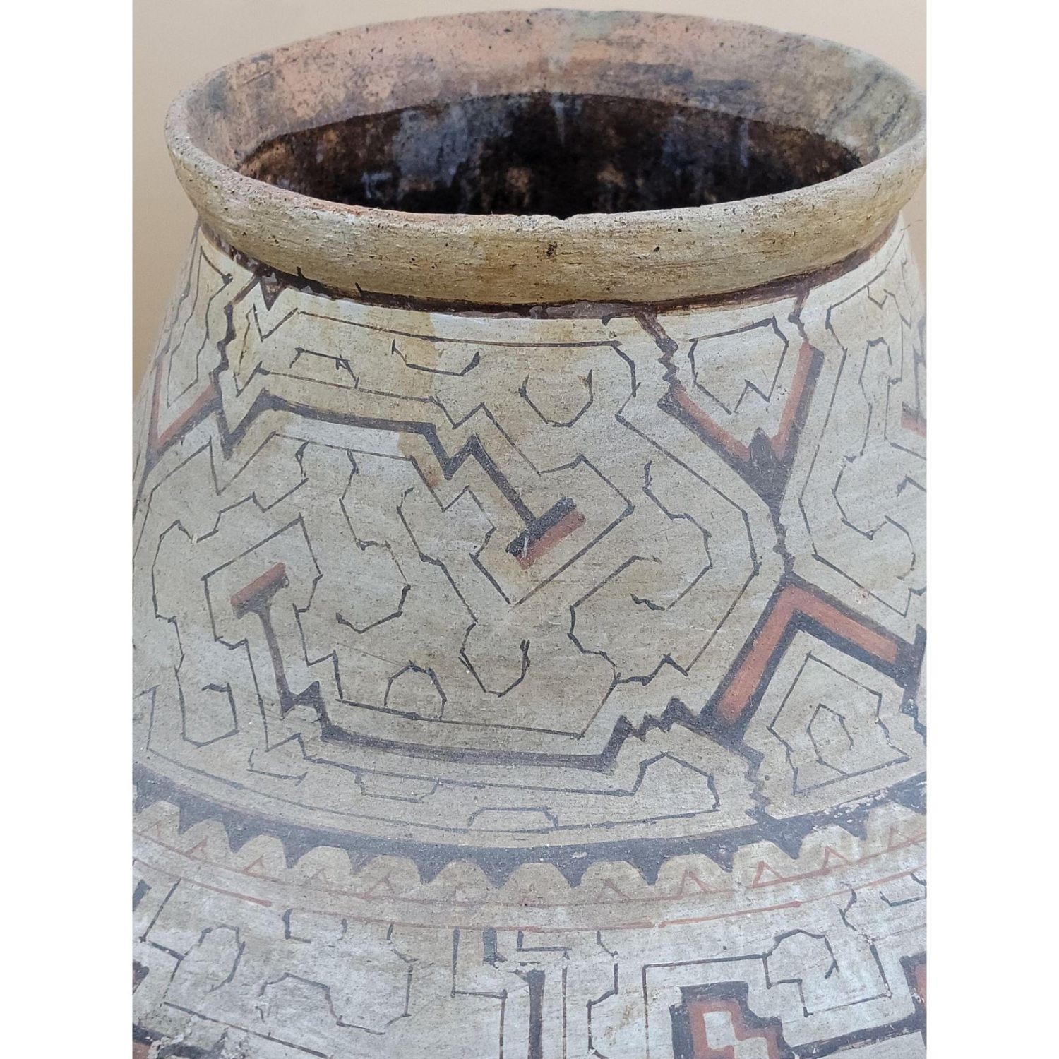 Unknown | Huge Polychrome Amazonian Shipibo Pottery Jar & Bowl | MutualArt