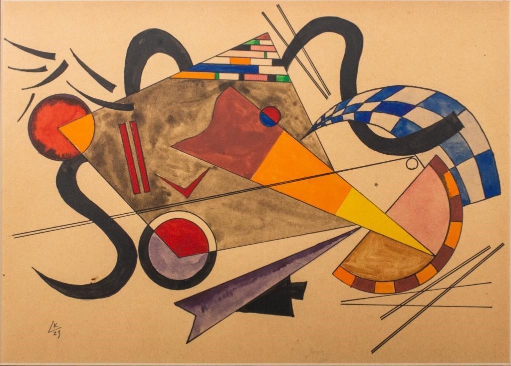 Wassily Kandinsky | Wassily Kandinsky Attr. Watercolor & Ink on Paper ...