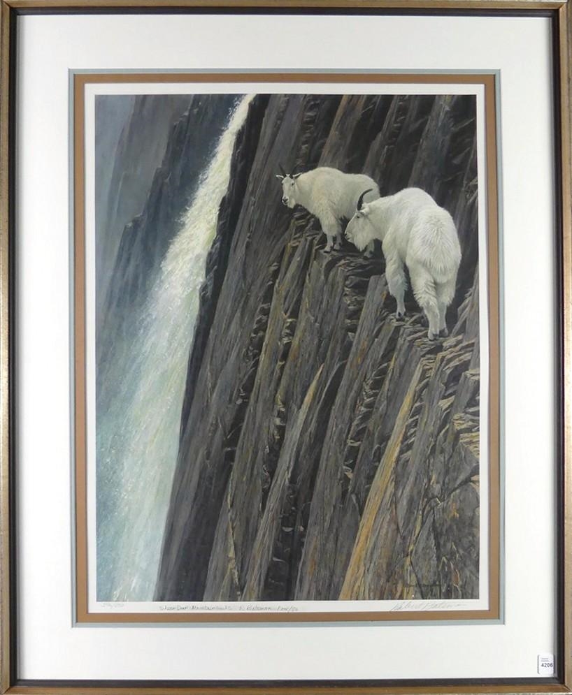 Robert McLellan Bateman | Sheer Drop Mountain Goats | MutualArt