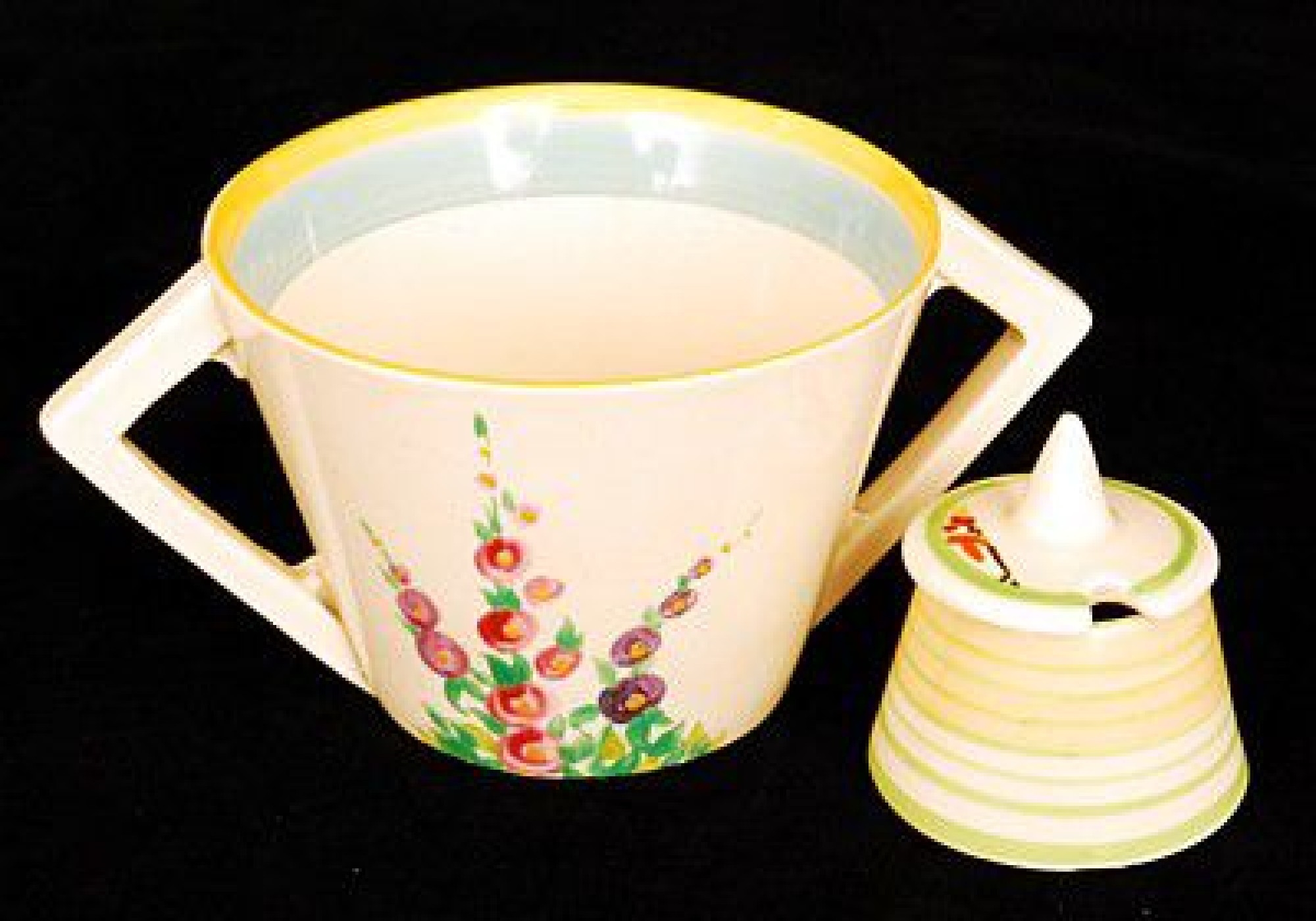 Clarice Cliff | A Clarice Cliff conical mustard pot in the shoulder ...