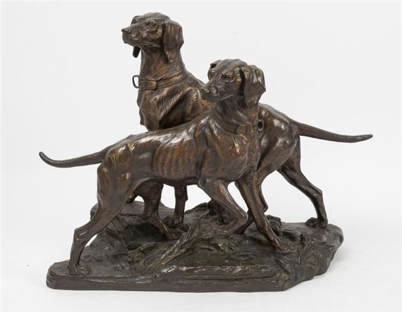 Édouard Drouot | Two hunting dogs | MutualArt