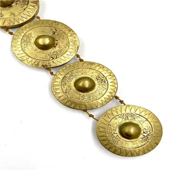 Lifetime | Vintage Asian Brass Hanging Wind Chime | MutualArt