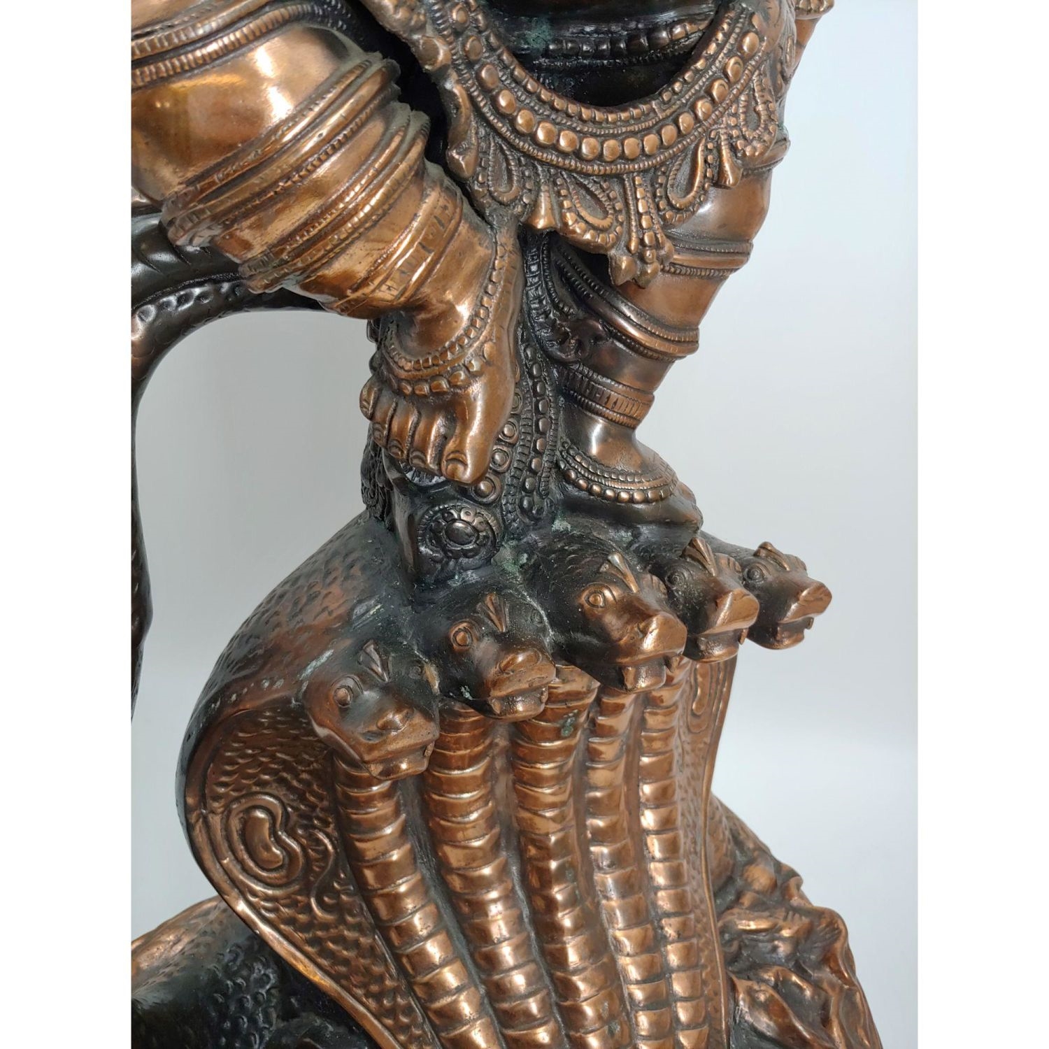 Unknown | A Large Copper Indian Ganesh Figure on Shesha | MutualArt