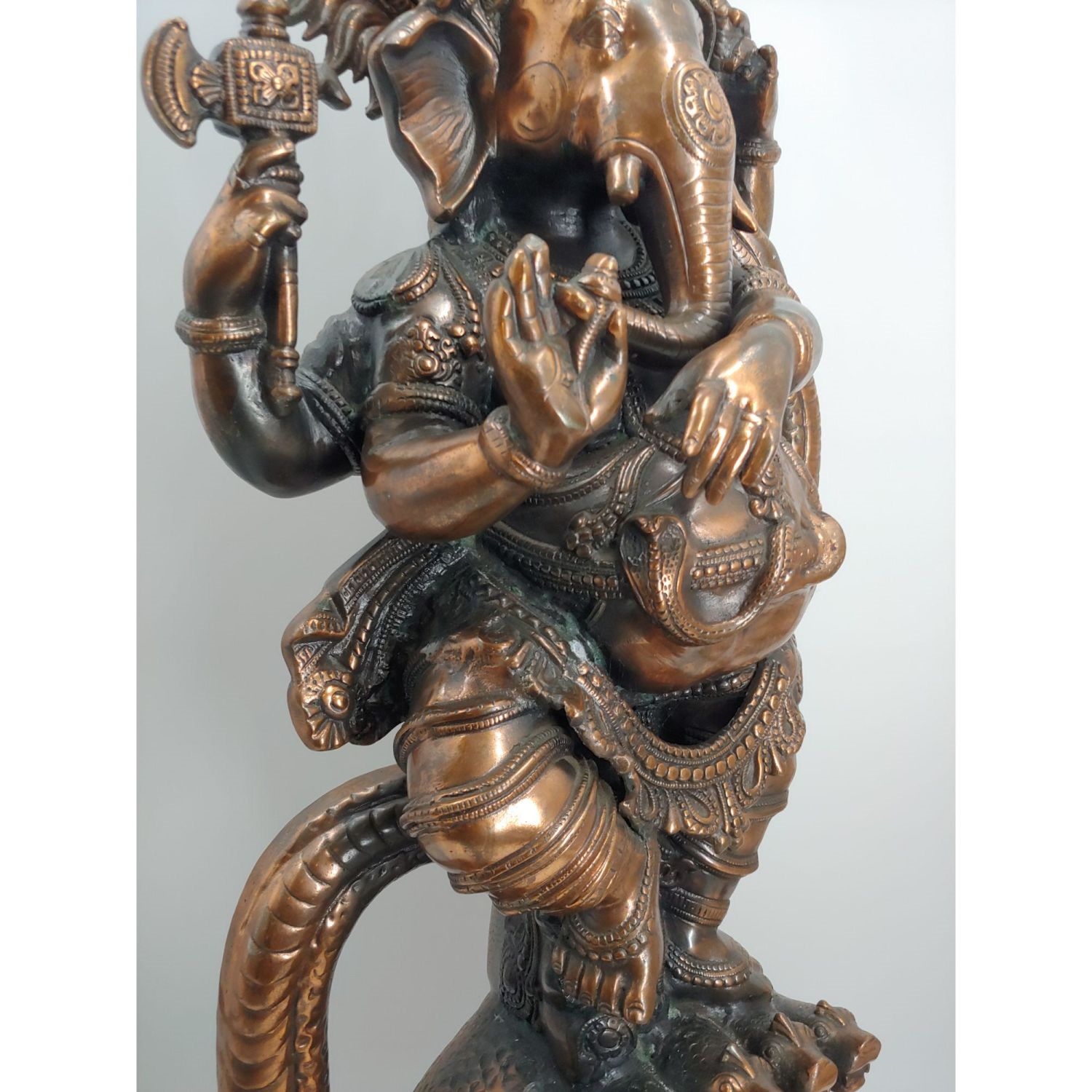 Unknown | A Large Copper Indian Ganesh Figure on Shesha | MutualArt