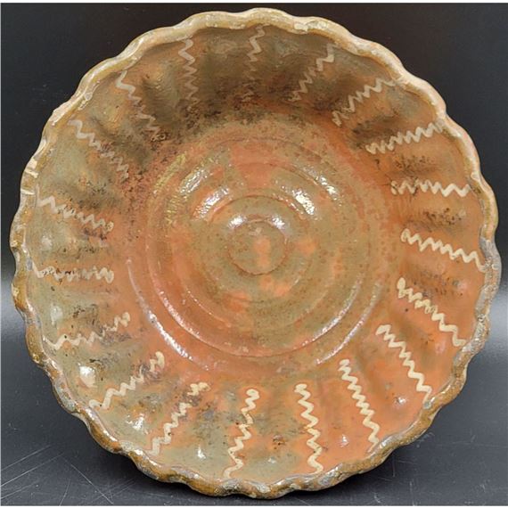 Lifetime | 19th Century American Redware Bowl Large | MutualArt