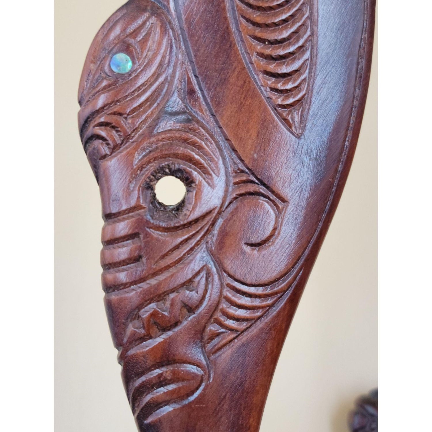 Unknown | 2 Maori Carved Wood Hand Clubs | MutualArt