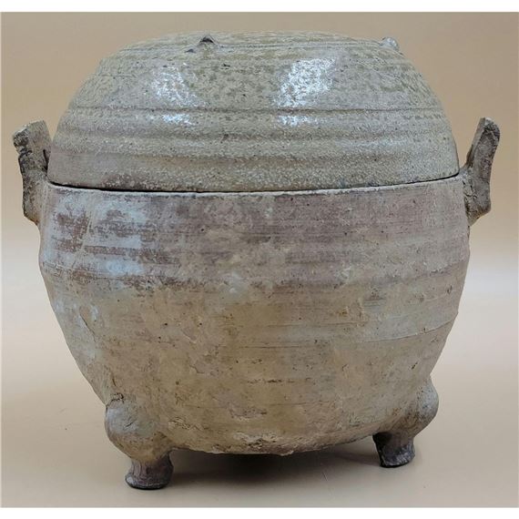 Han Dynasty | A Chinese Han Dynasty Glazed Pottery Ding Salt Glaze ...