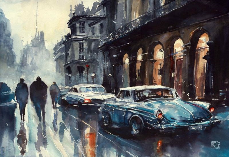 Radoslaw Kuzminski | Street in Paris (2022) | MutualArt