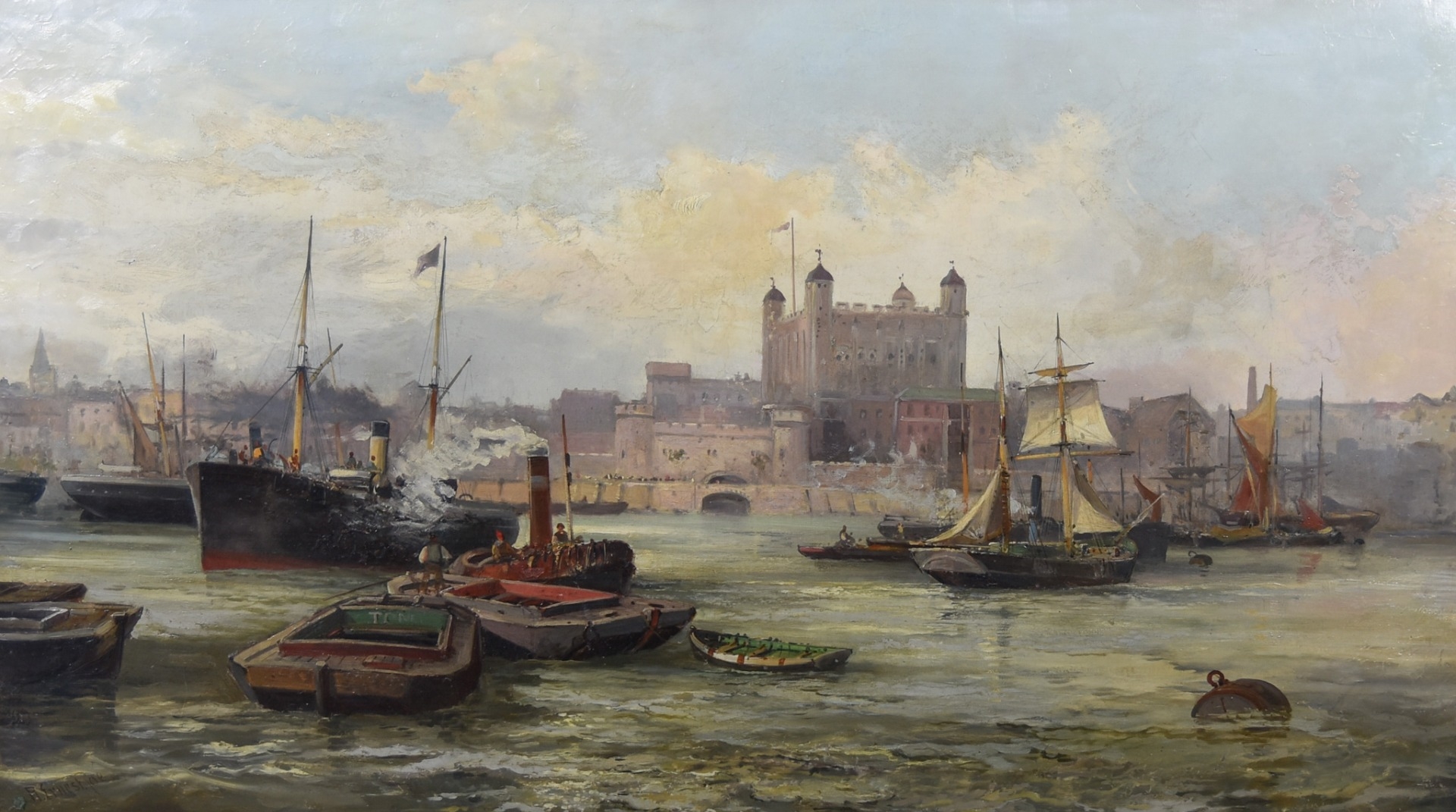 Robert Ernest Roe | The Thames looking across to the Tower of London ...