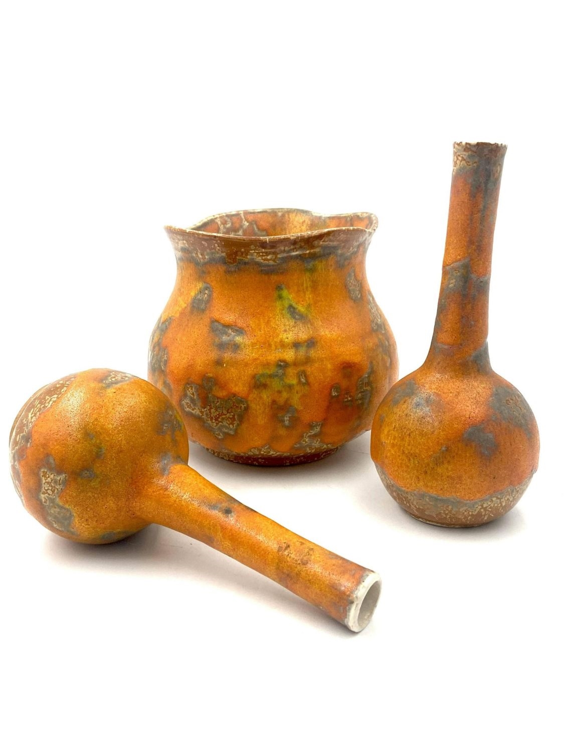 Royal Haeger | (3) Royal Haeger Pottery Orange Peel Vases | MutualArt