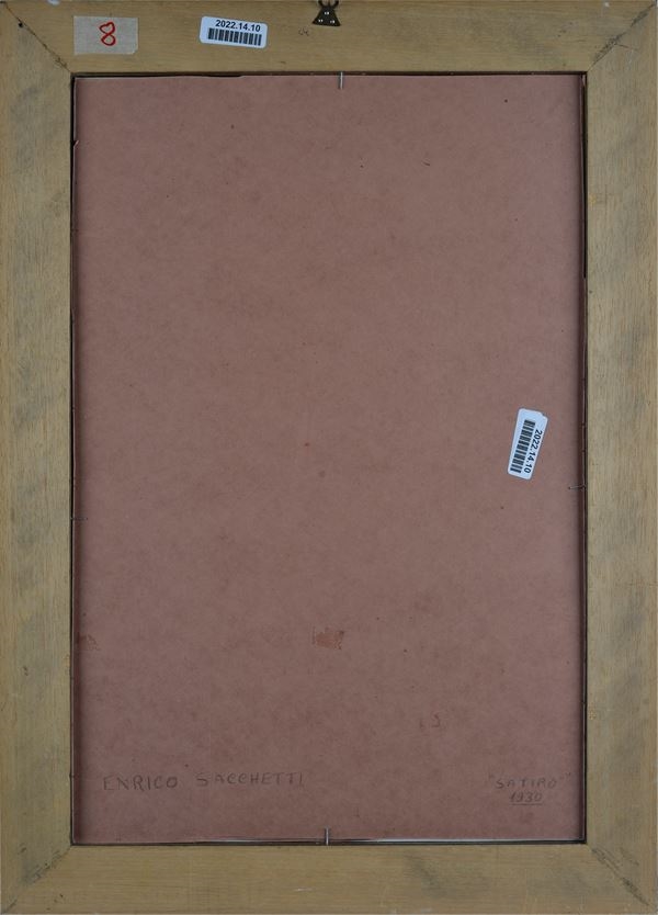 Enrico Sacchetti | Satyr - Reading (1930) | MutualArt