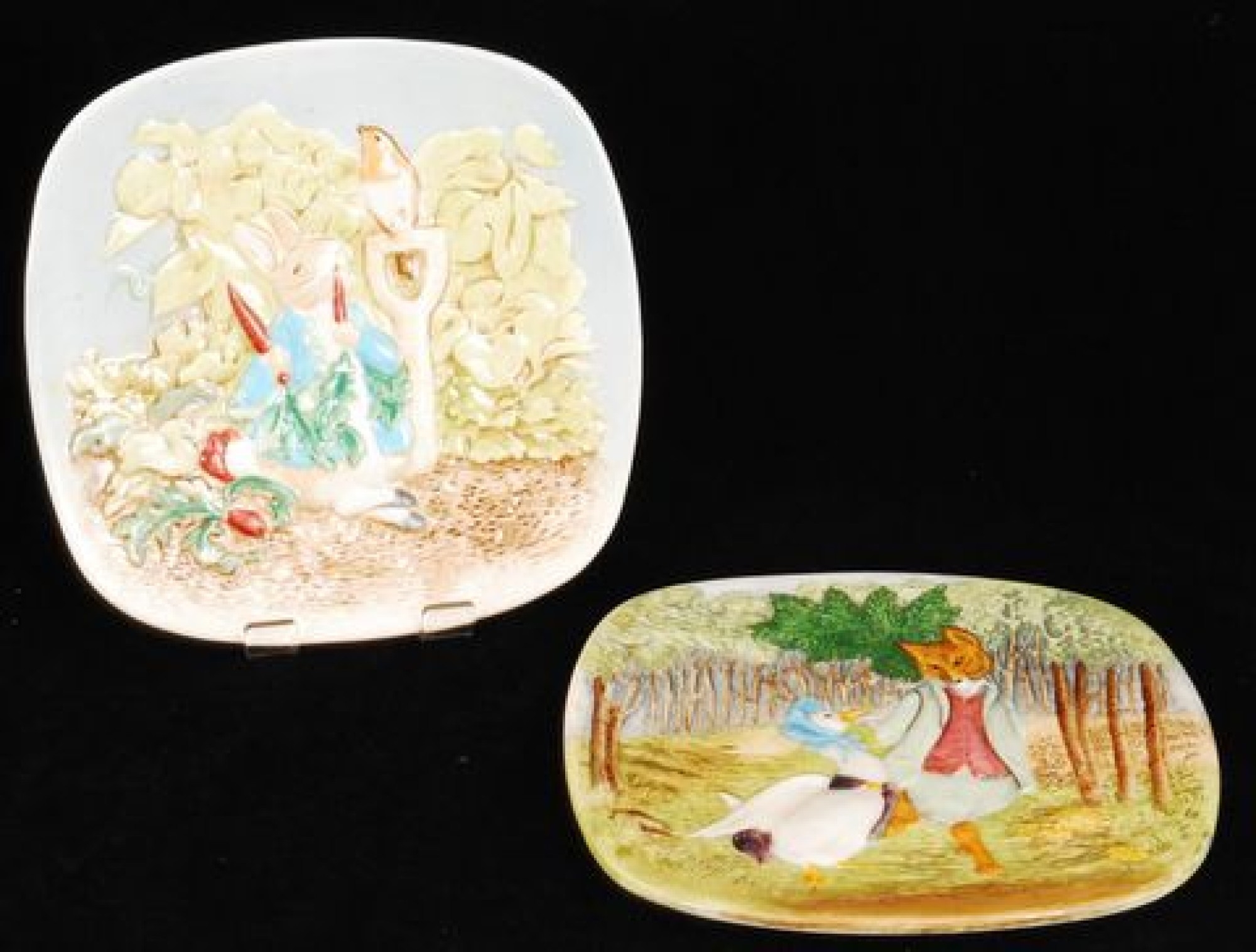 Beatrix Potter | Two Beswick Beatrix Potter plates with relief moulded ...
