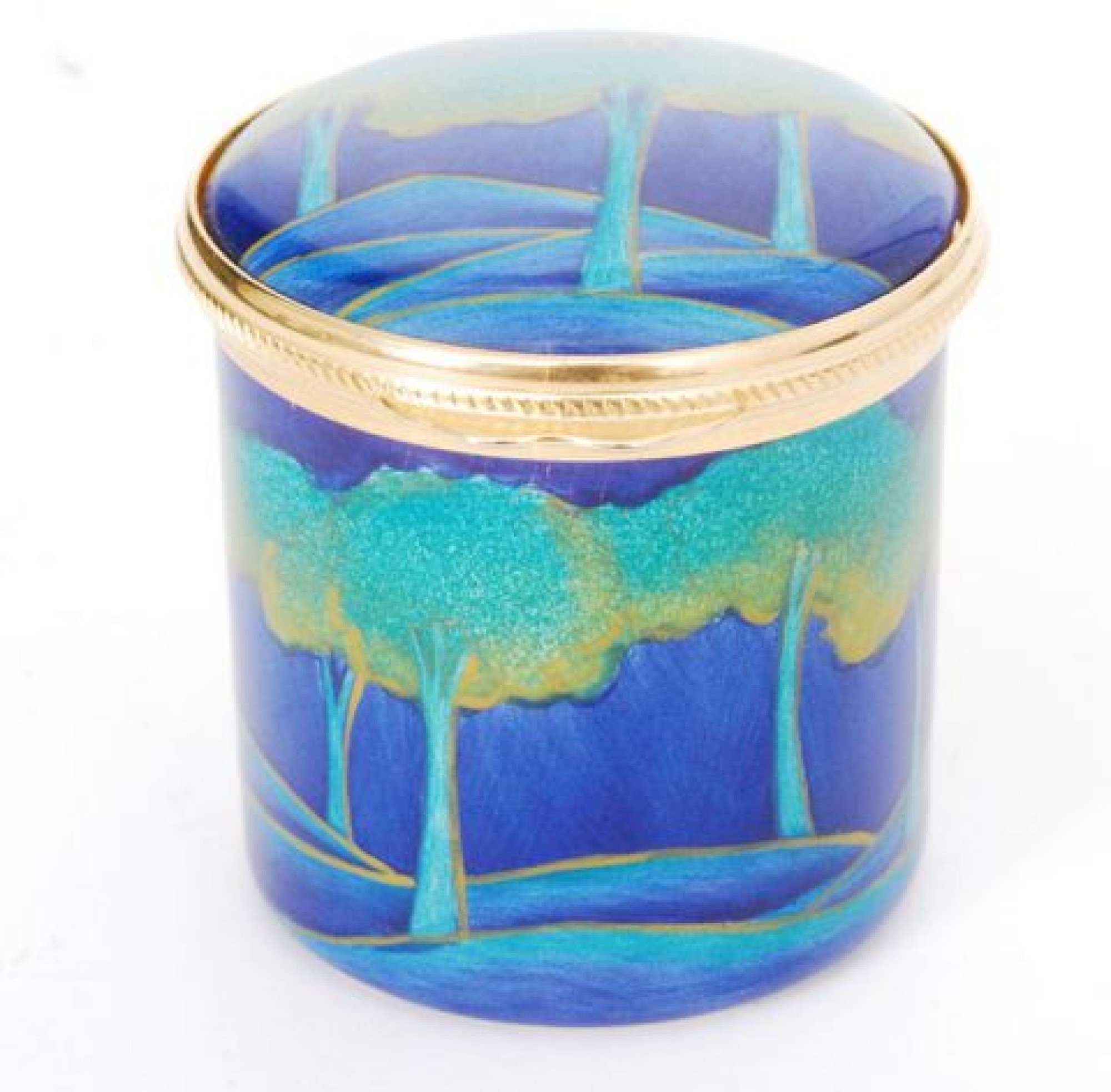 William Moorcroft | A Moorcroft enamel cylindrical pill box decorated ...