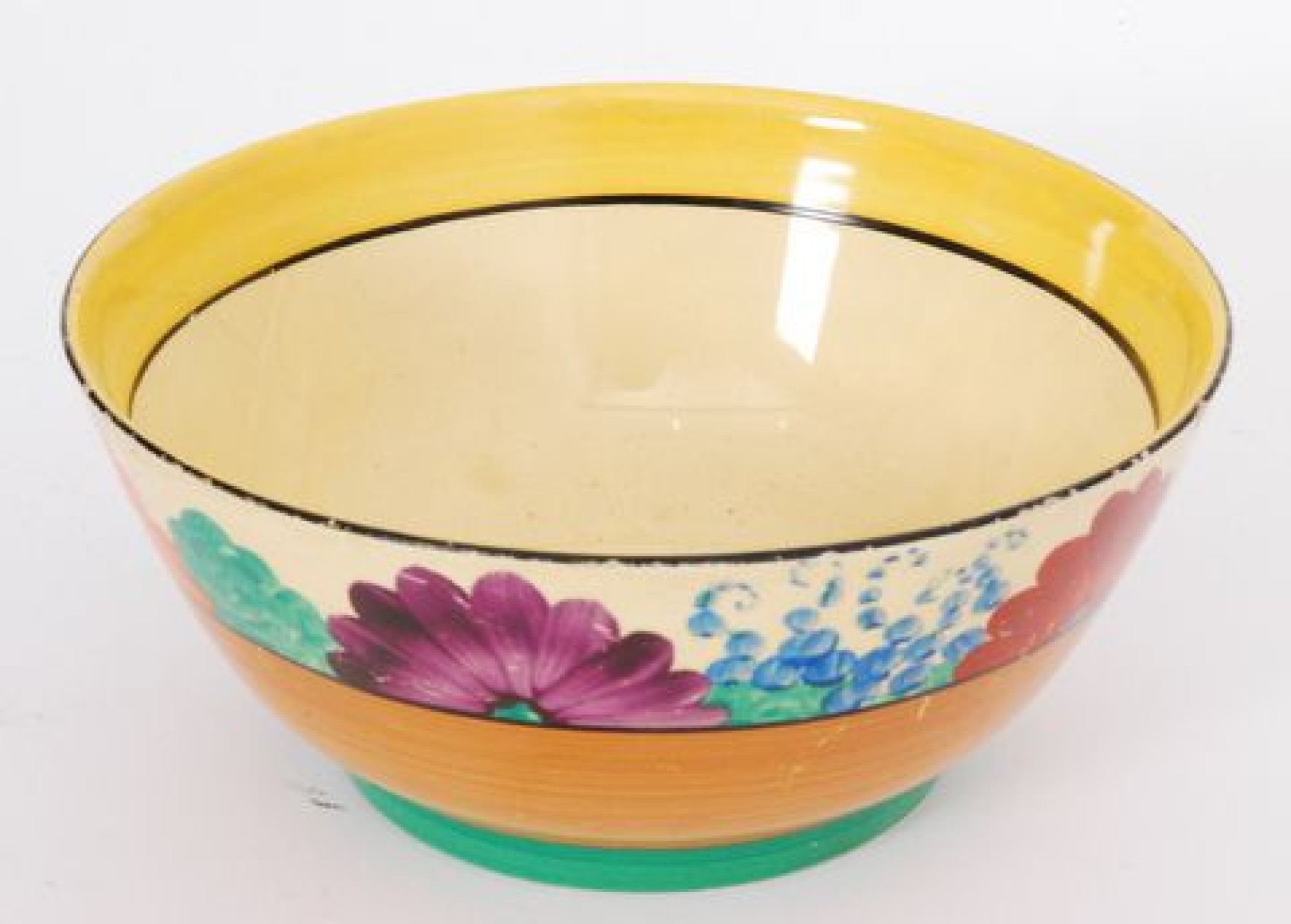 Clarice Cliff | A 1930's Clarice Cliff footed circular bowl decorated ...