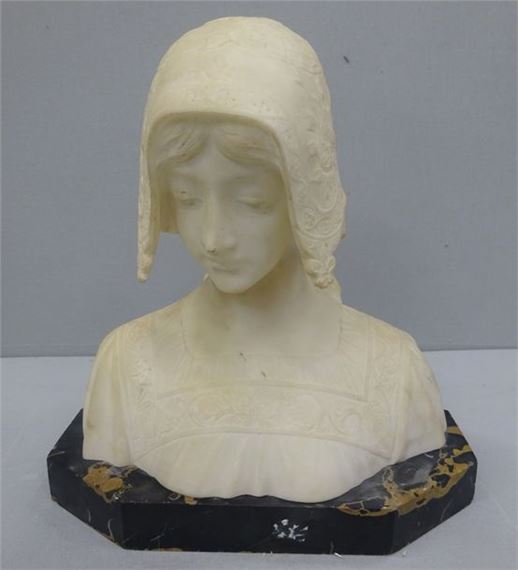 Antonio Frilli | Head of young woman in alabaster | MutualArt