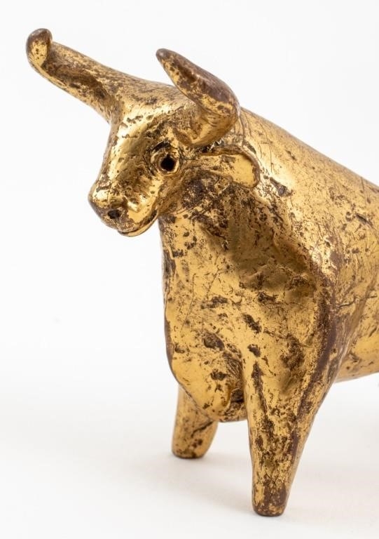 Louis Mendez | Louis Mendez Gilt Bronze Bull Sculptures, 4 | MutualArt