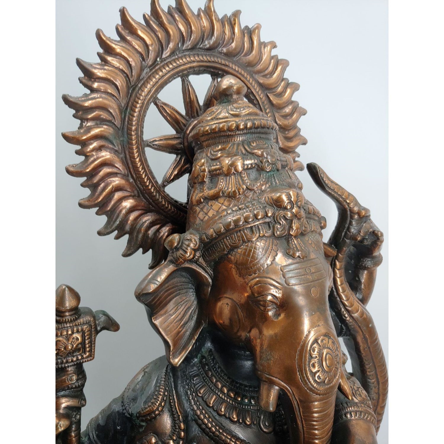 Unknown | A Large Copper Indian Ganesh Figure on Shesha | MutualArt