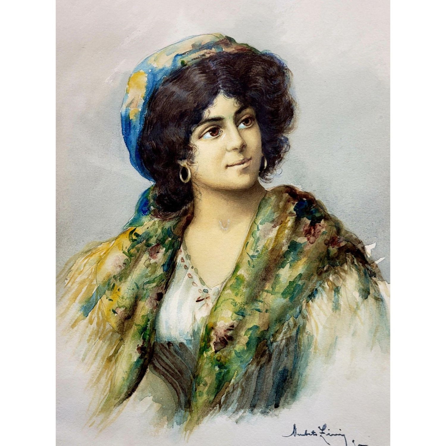 Umberto Zini | Umberto Zini Watercolor Painting 1878-1964 Listed ...