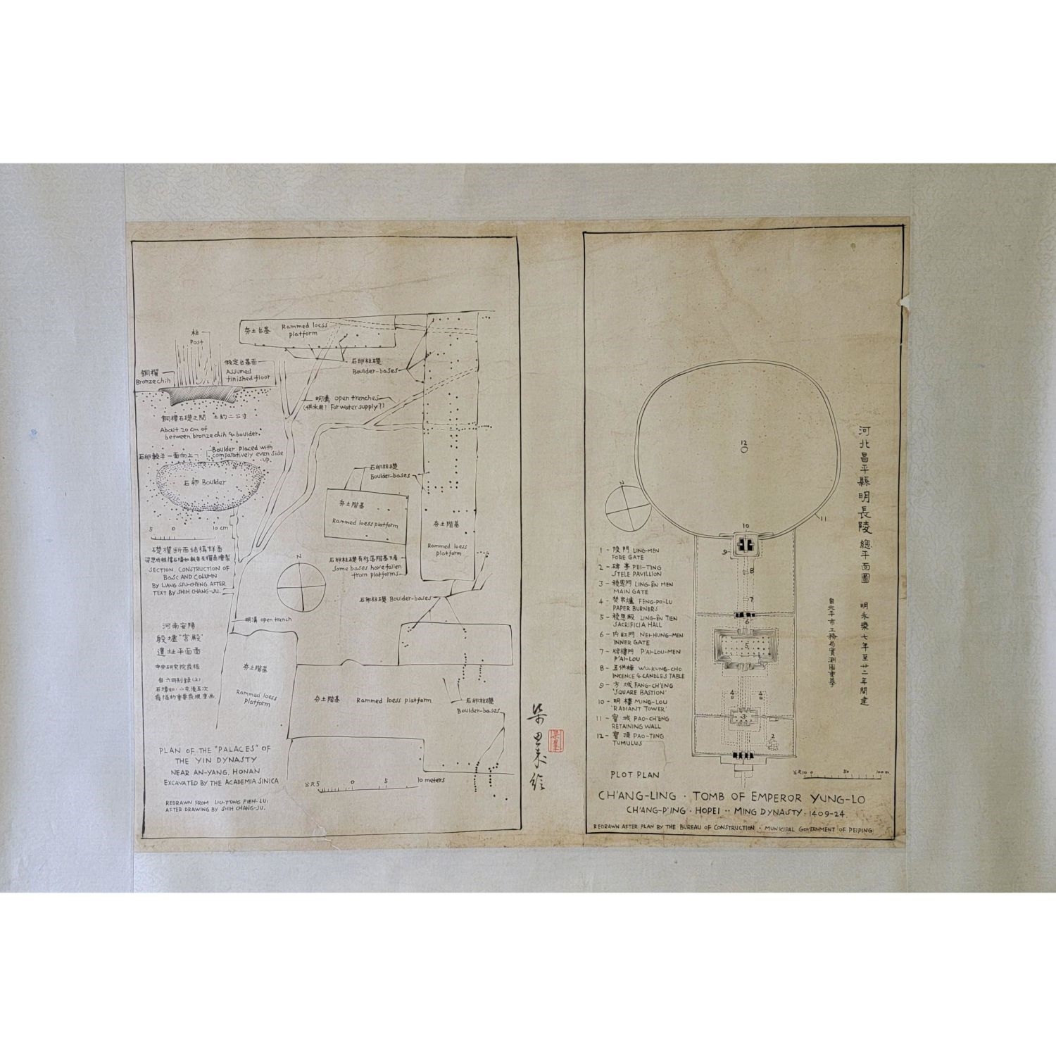 Liang Sicheng | Palaces of the Yin Dynasty near An-Yang; Chang-Ling ...