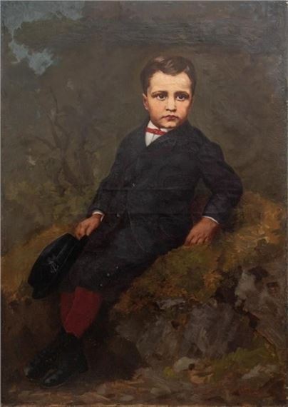 British School, 20th Century | British School Portrait of a Boy Oil on ...