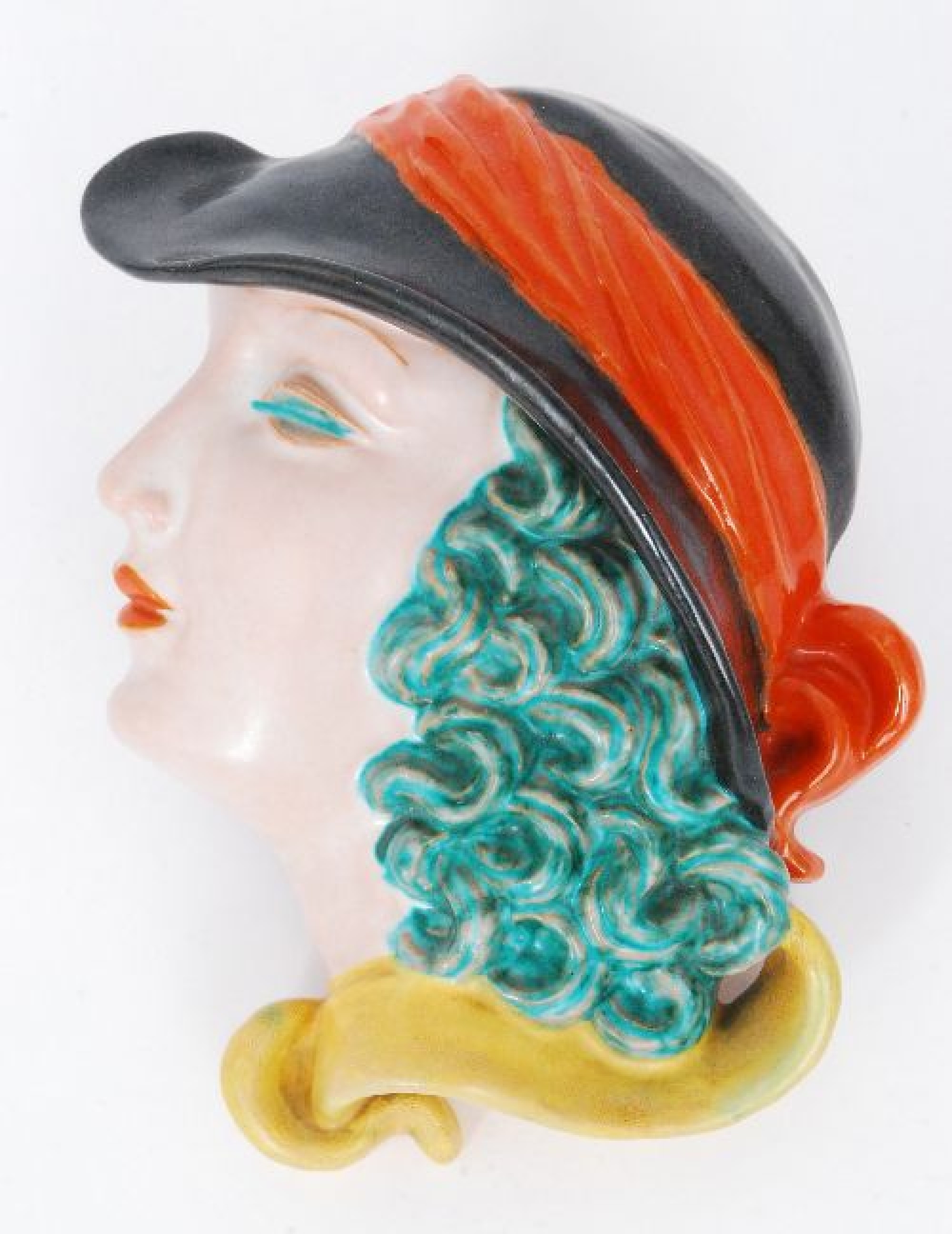 Goldscheider | A 1930's Goldscheider terracotta wall mask modelled as a ...